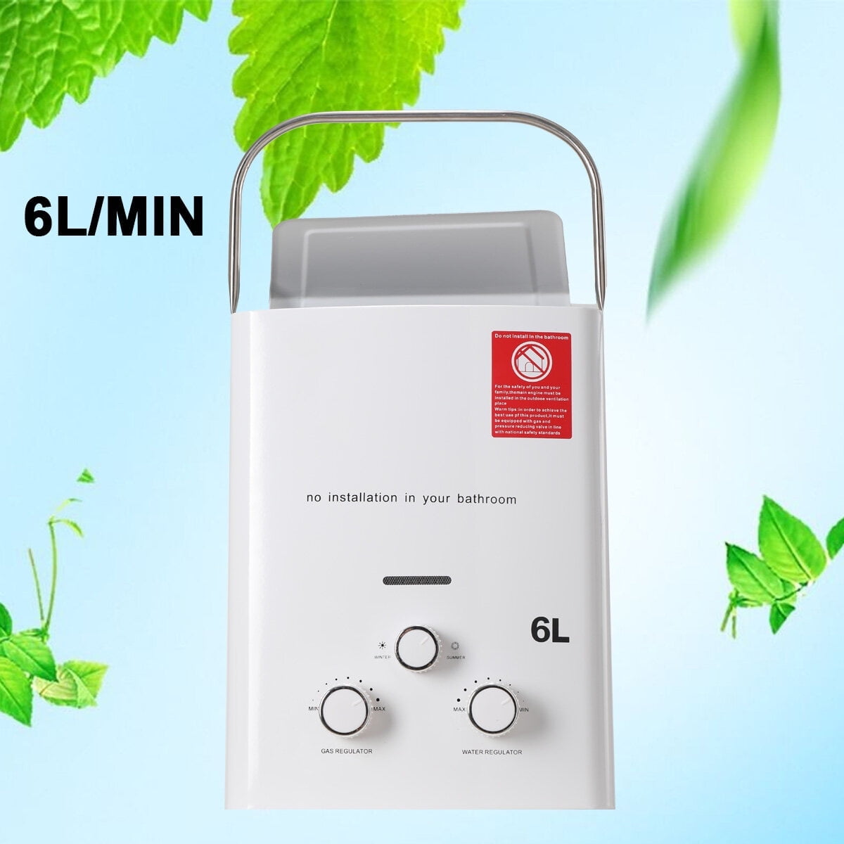 SUDEG 6L 12KW LPG Hot Water Heater Propane Gas Boiler Tankless with ...
