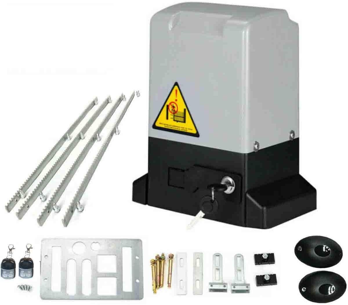 SUDEG Automatic Sliding Gate Opener 750W with 2 Remote Controls, Gate ...