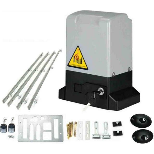 SUDEG Automatic Sliding Gate Opener 750W with 2 Remote Controls, Gate ...