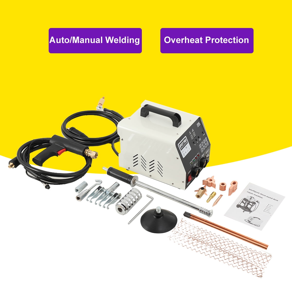 SUDEG Dent Puller Welder, 3000W Stud Welder Dent Repair Kit, 3800A Car ...