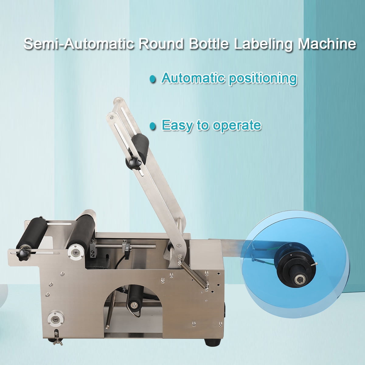 SUDEG Semi-Automatic Round Bottle Labeling Machine Thecolor Ribbon Hot ...
