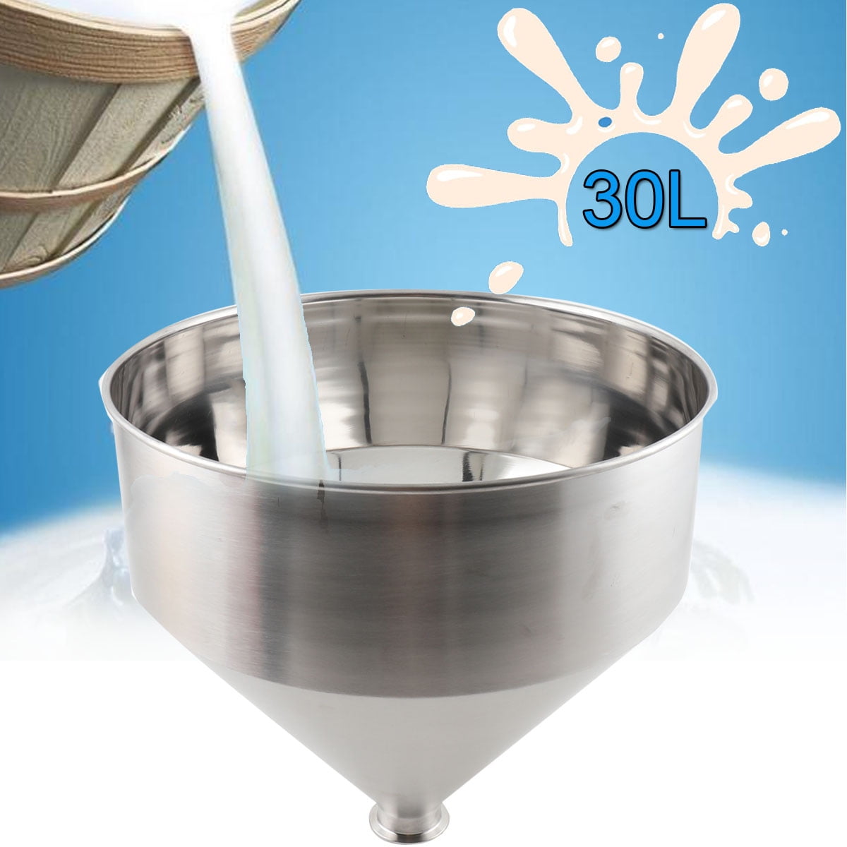 SUDEG 30L Stainless Steel Hopper for Commercial Liquid/Paste Filling ...