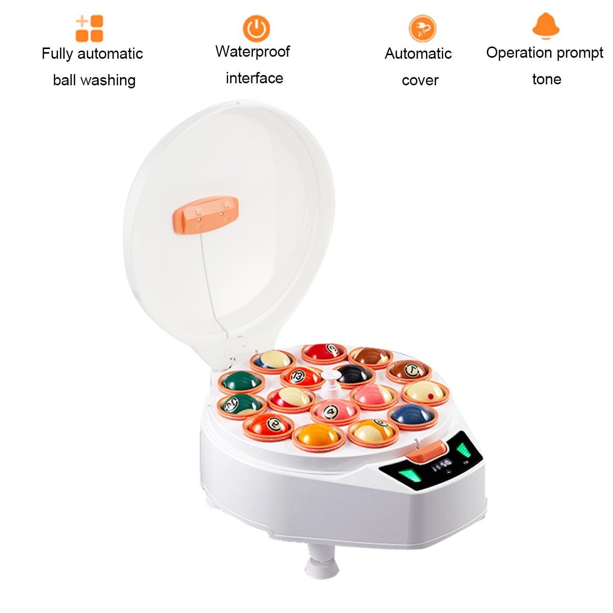 SUDEG Upgraded Aluminum Pool Ball Cleaning Machine Electric Billiard ...