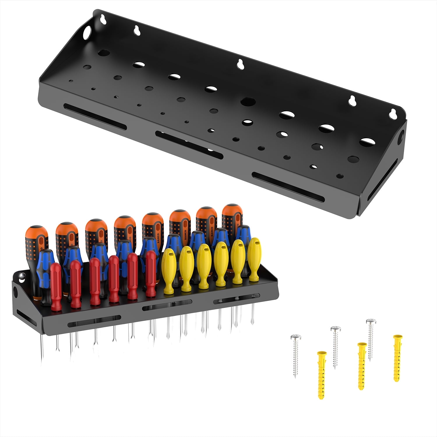SUDISER Screwdriver Organizer Wall Mount, Tool Holder Storage Workbench ...