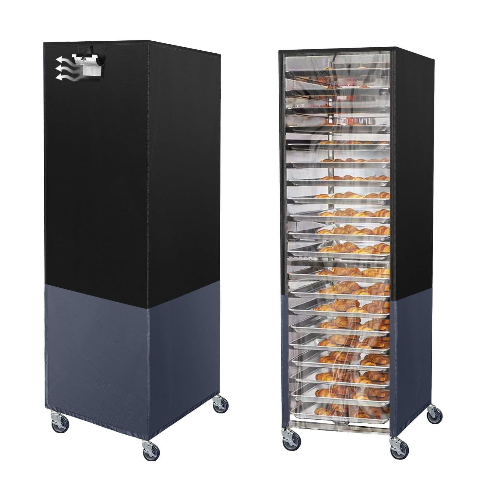 SUDIWEI Commercial Bread Racks Cover with Zipper 20tier Sheet Pan Rack ...