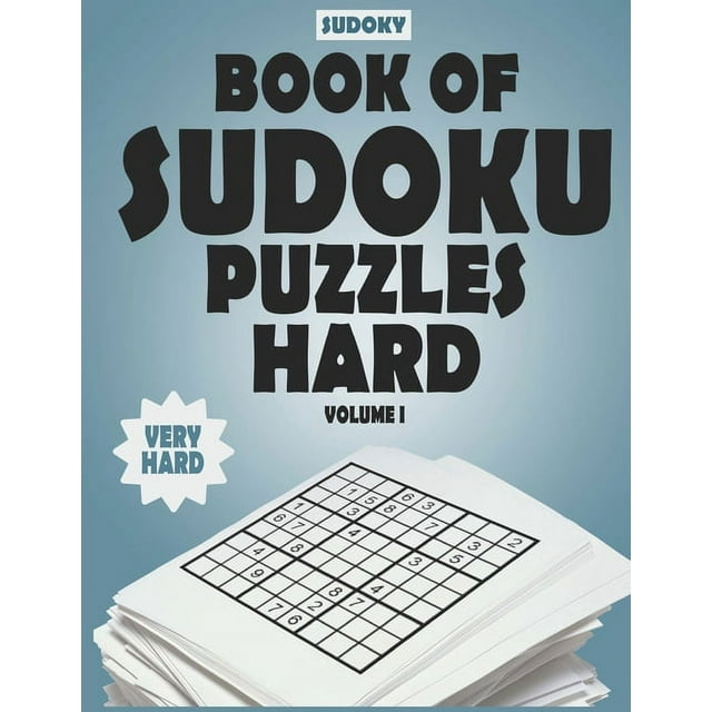 SUDOKY Book of Sudoku Puzzles Hard: Sudoku puzzle books for adults ...