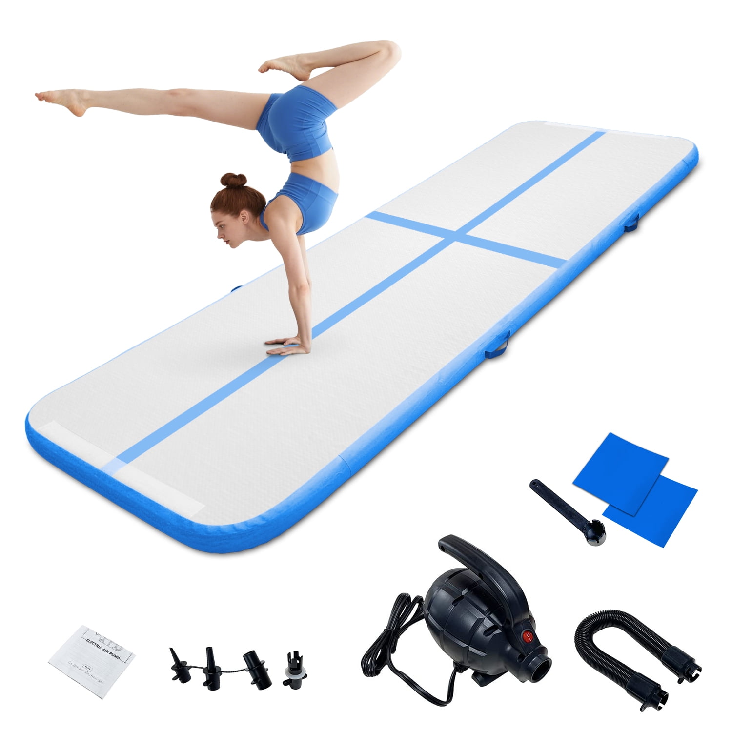 SUDOO Inflatable Gymnastics Air Mat 16ft 4 Inches Thick Tumbling Mat ...