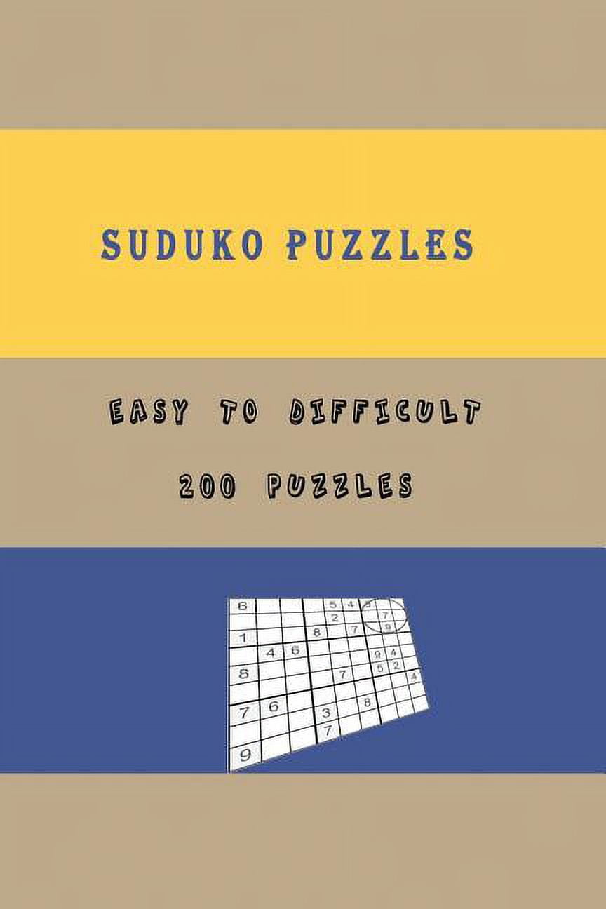 SUDUKO PUZZLES Easy to Difficult 200 puzzles: Sudoku Puzzle Game for ...
