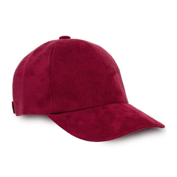 SUEDE BURGUNDY WINE BASEBALL CAP HAT - Walmart.com
