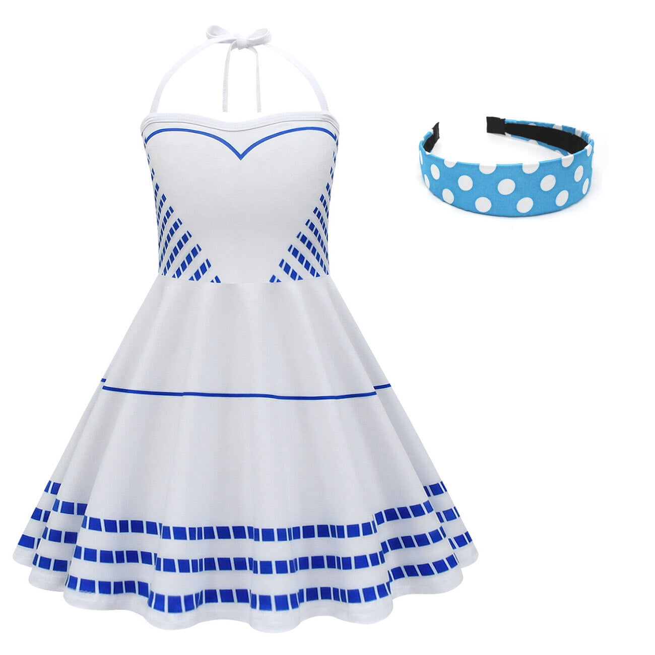 SUEE Girls Barbiiiie Cosplay Dress Halter Neck Halloween Costume, 3-9Y ...