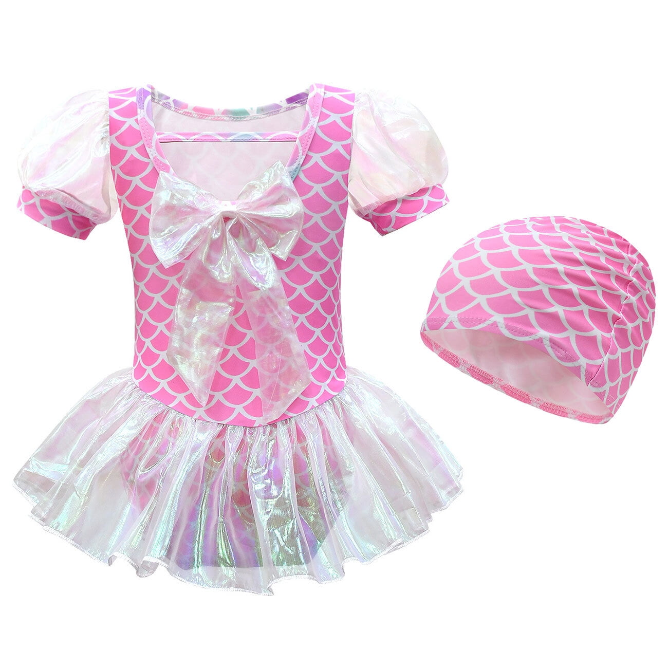 SUEE Girls Mermaid One Piece Swimuit Princess Swimwear Swimwear w/Swim ...