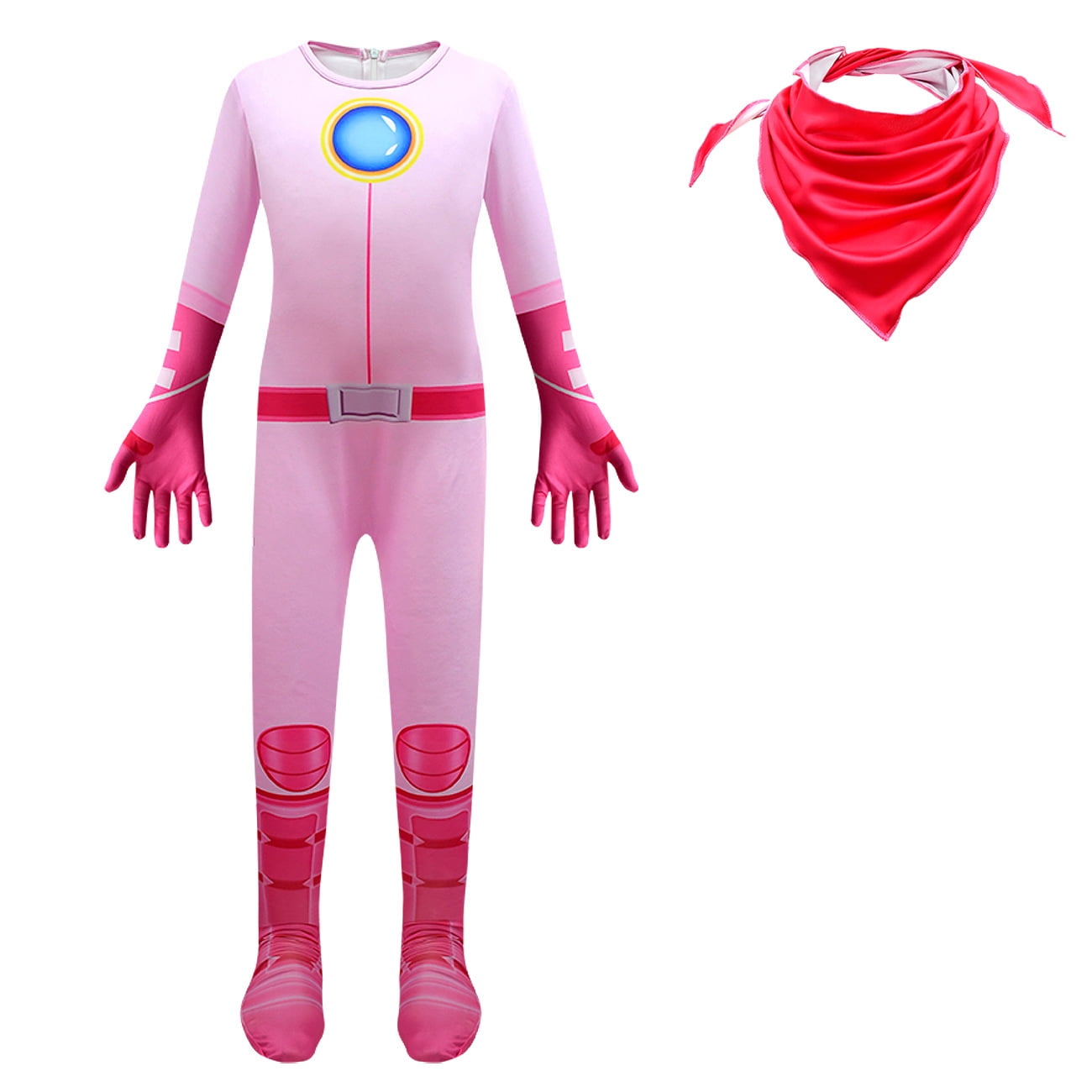 SUEE Girls Peach Princess Jumpsuit Super Brothers Bodysuit Halloween ...