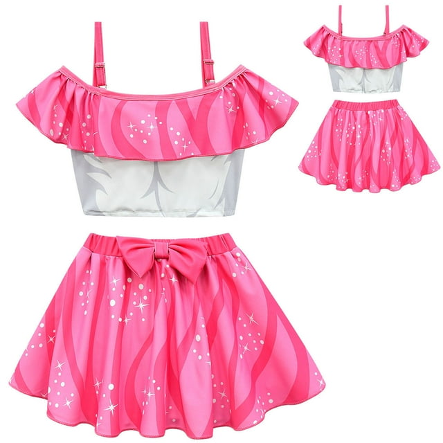 SUEE Girls Unicorn Swimsuit Two Piece Bikini Tankini Sets Ruffled ...