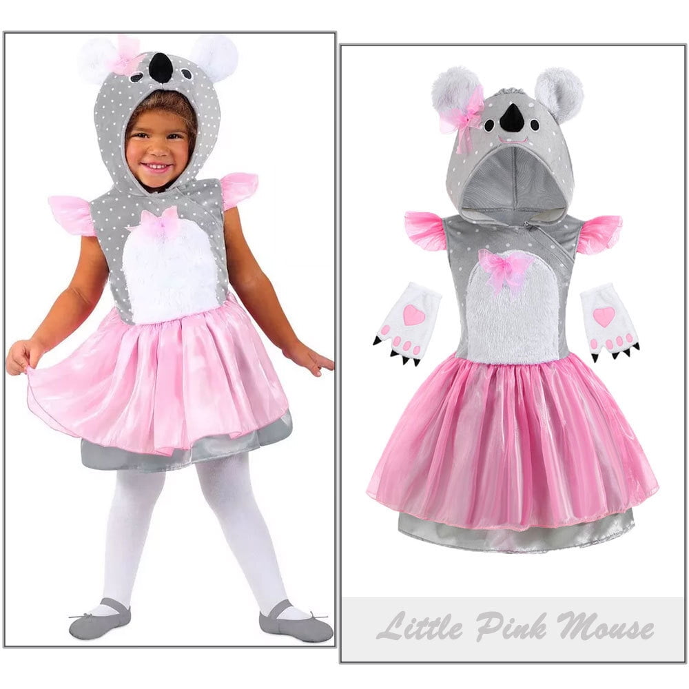 SUEE Little Girls Pink Mouse Costume Set Halloween Cosplay Outfits ...