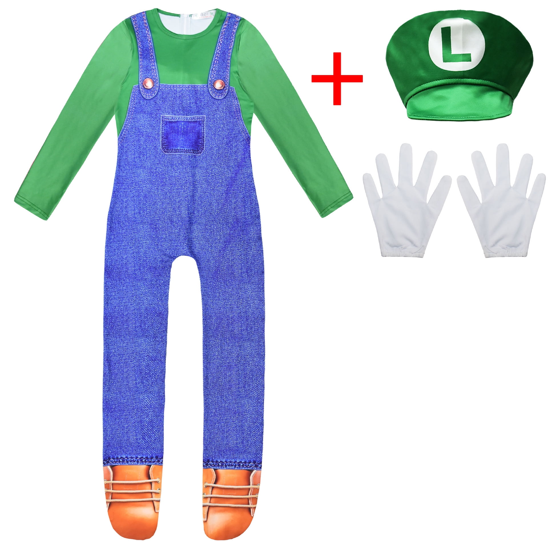SUEE Super Brothers Costume for Kids Halloween Cosplay Jumpsuit with ...