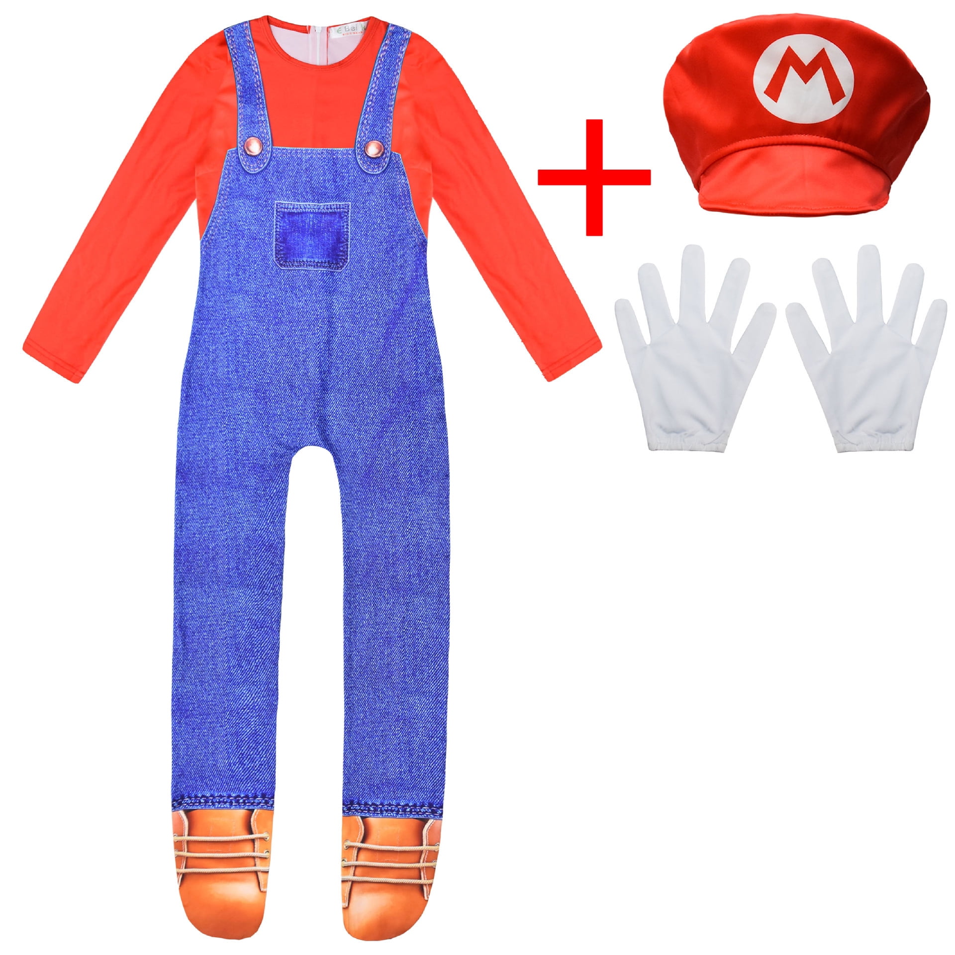 SUEE Super Brothers Costume for Kids Halloween Cosplay Jumpsuit with ...