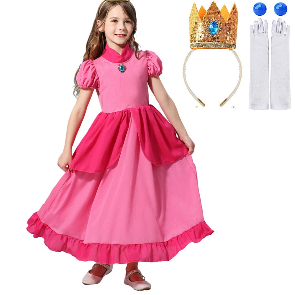 SUEE Super Brothers Peach Princess Dress with Accessories For Girls ...