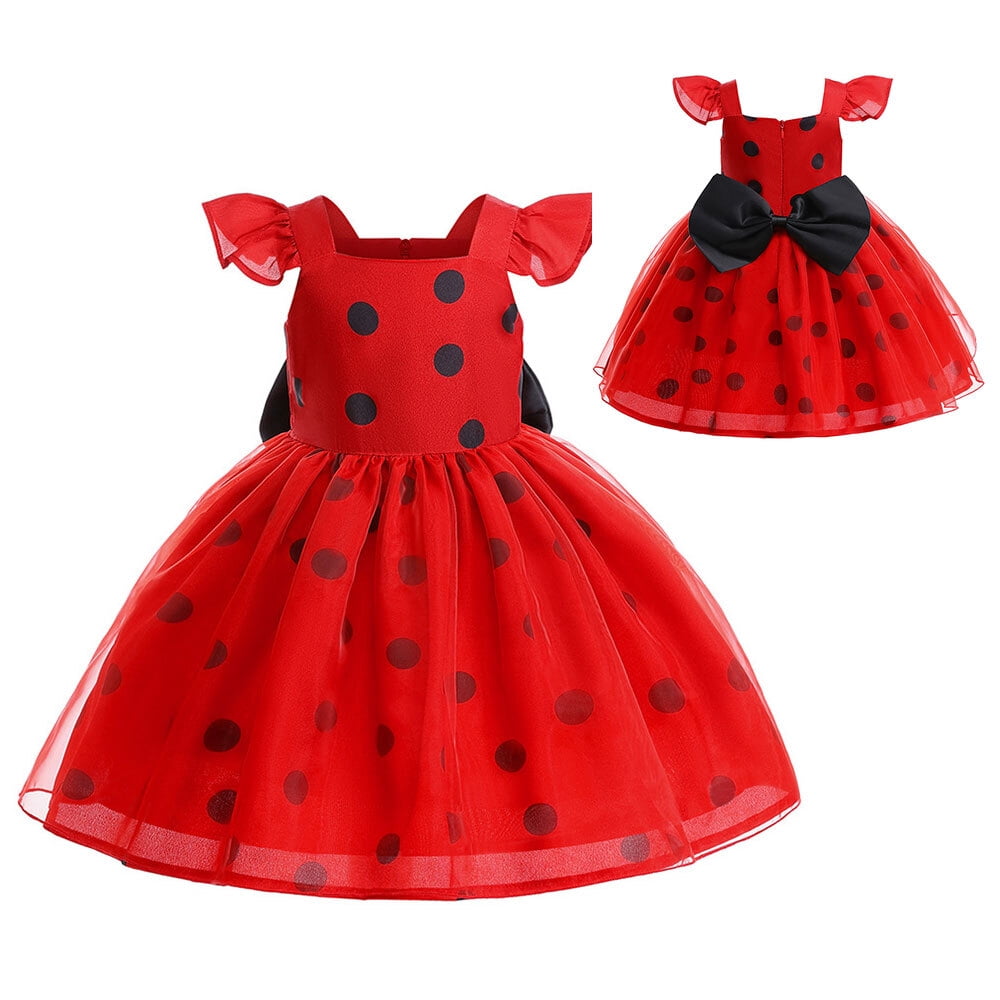 SUEE Super Hero Dress Costume for Girls Polka Dots Halloween Cosplay ...
