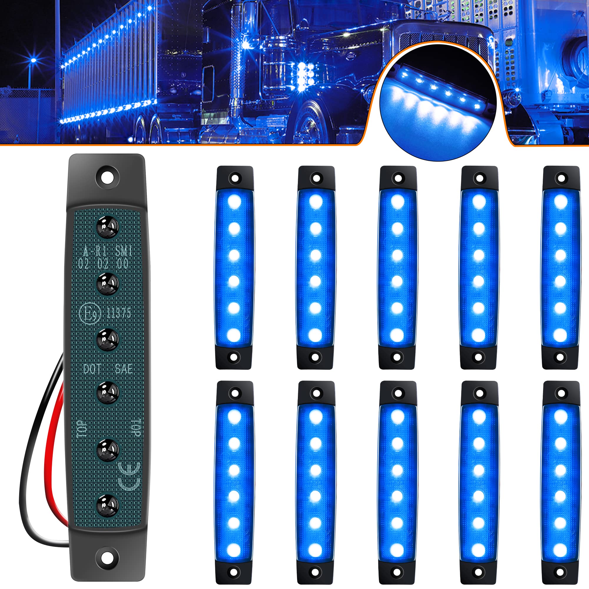 SUFEMOTEC 3Inch Red Led RRF12 Light Pods, 12V 24V Led Work Lights For ...