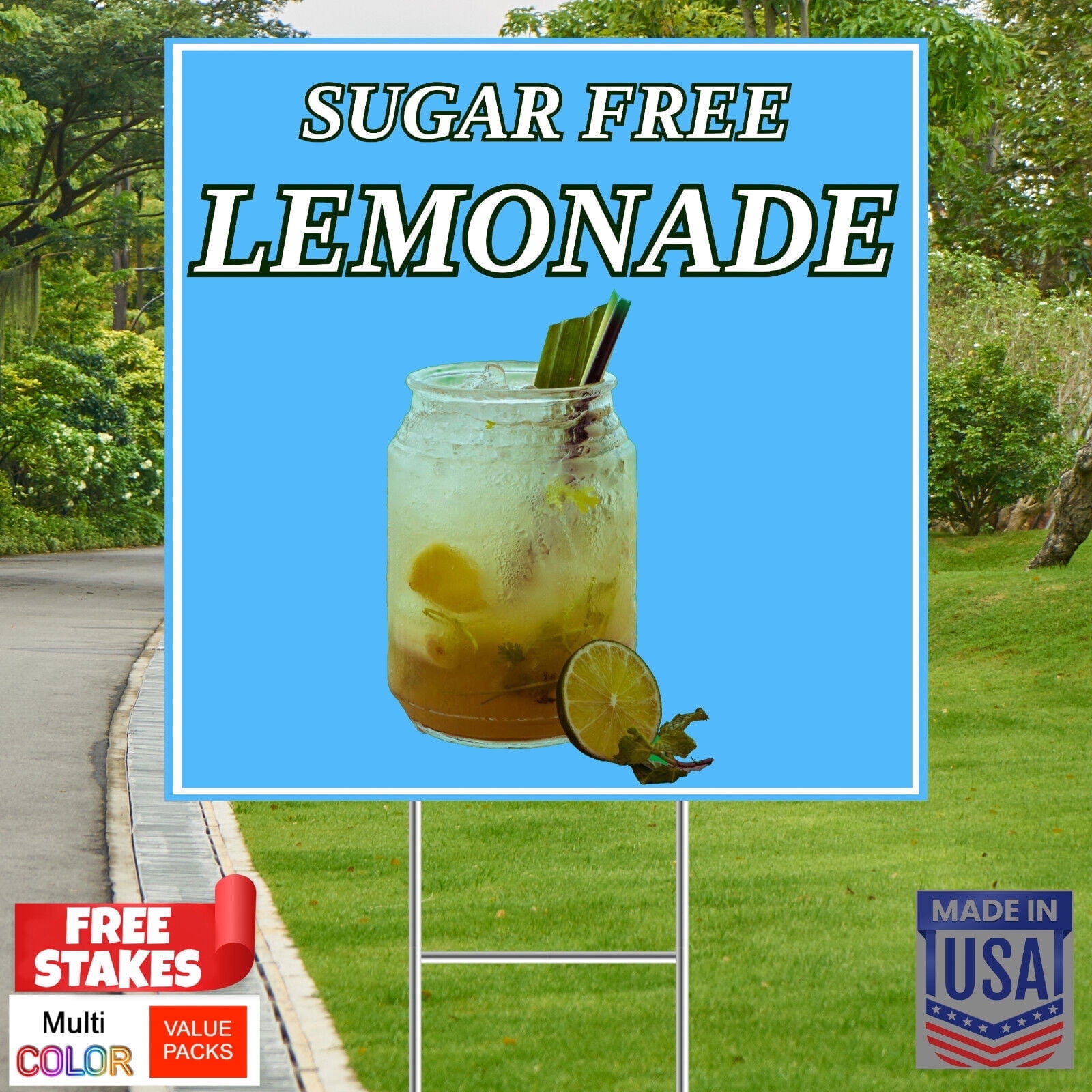 SUGAR FREE LEMONADE - Yard Signs - 8 Pack 12x12" – Ready to Use ...