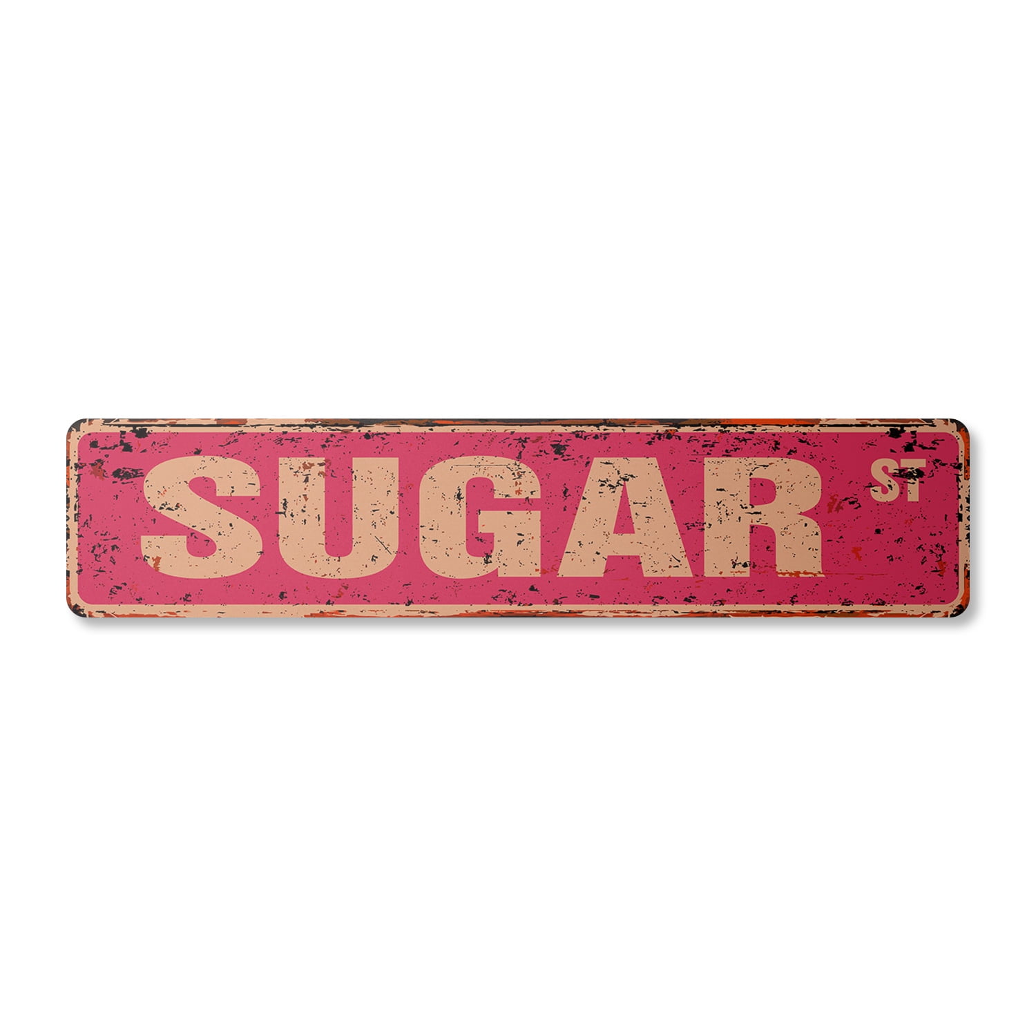 SUGAR Vintage Plastic Street Sign sweet sugarcane candy bakery refinery ...