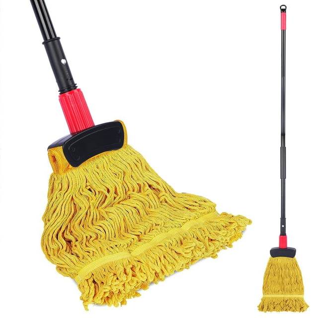 SUGARDAY Commercial Mop for floors Looped-End String Wet Heavy Duty ...