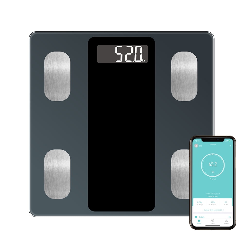 SUGARDAY Smart Electronic Body Weight Scale, Digital Bathroom Scale ...