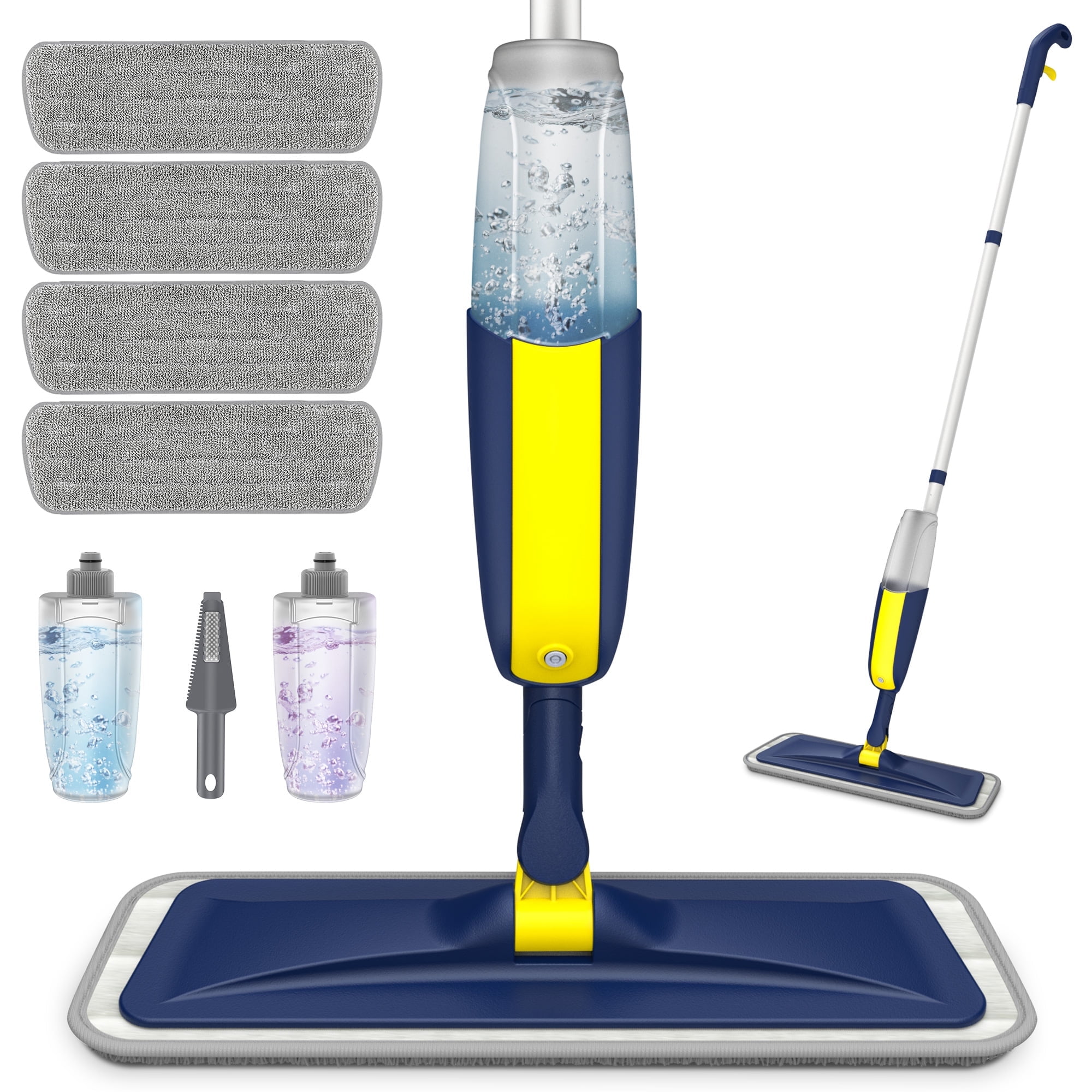 SUGARDAY Microfiber Spray Mop, 360Â° Rotatable Mop, 2 Refillable ...