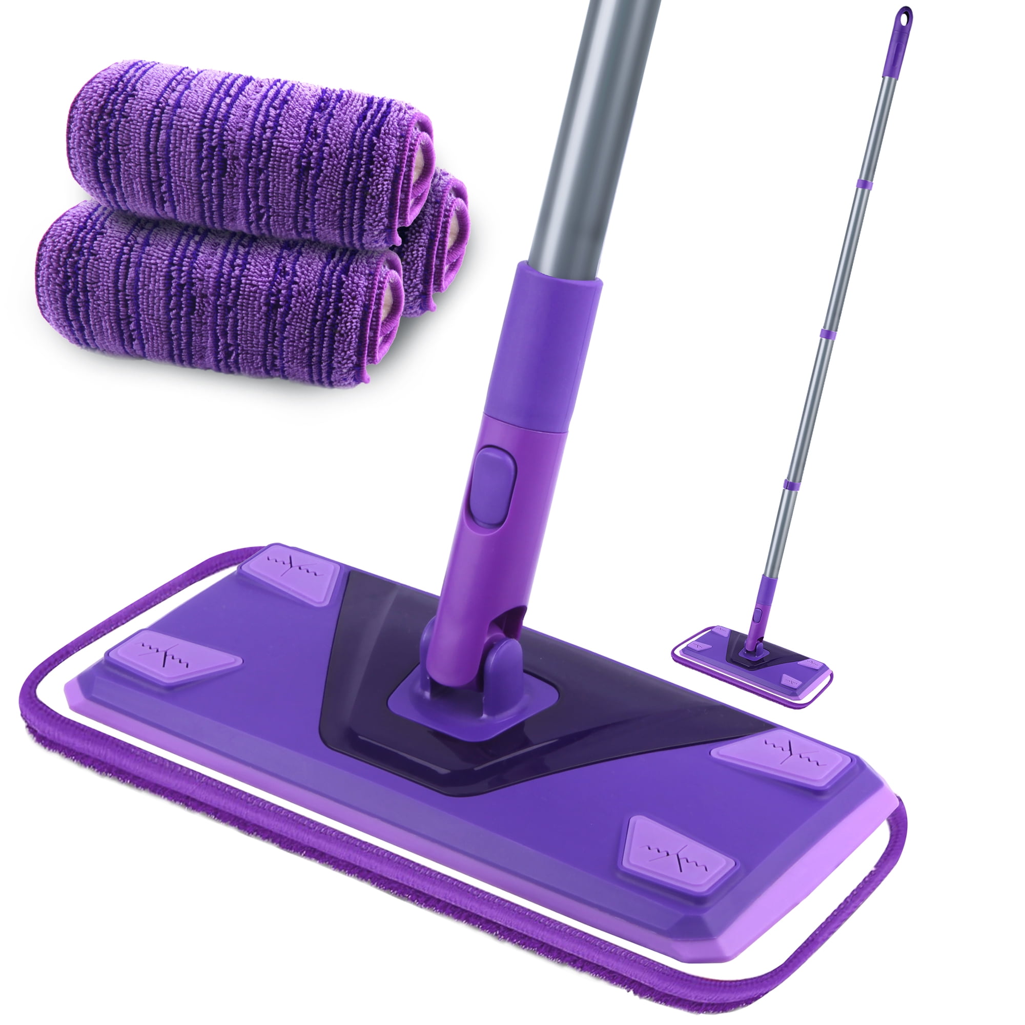 SUGARDAY Microfiber Wet Flat Mops for Floors with 3 Washable Mop Pad - Walmart.com