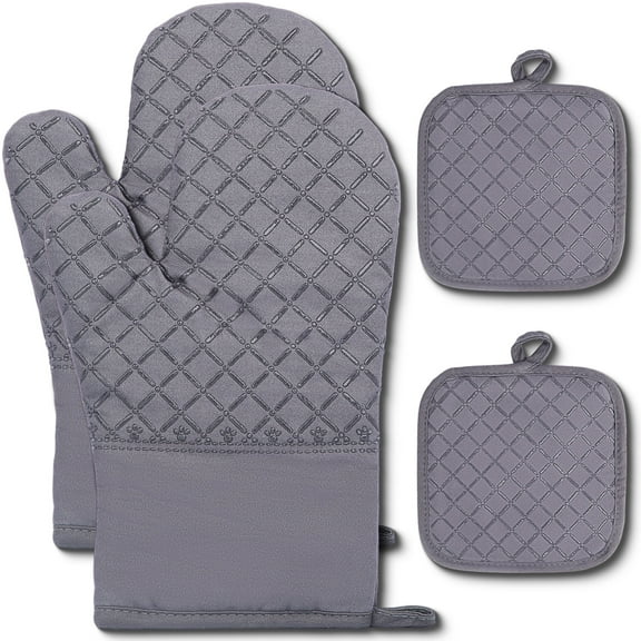 Cow black white print cute Oven Mitts Heat Resistant, Soft Lining ...