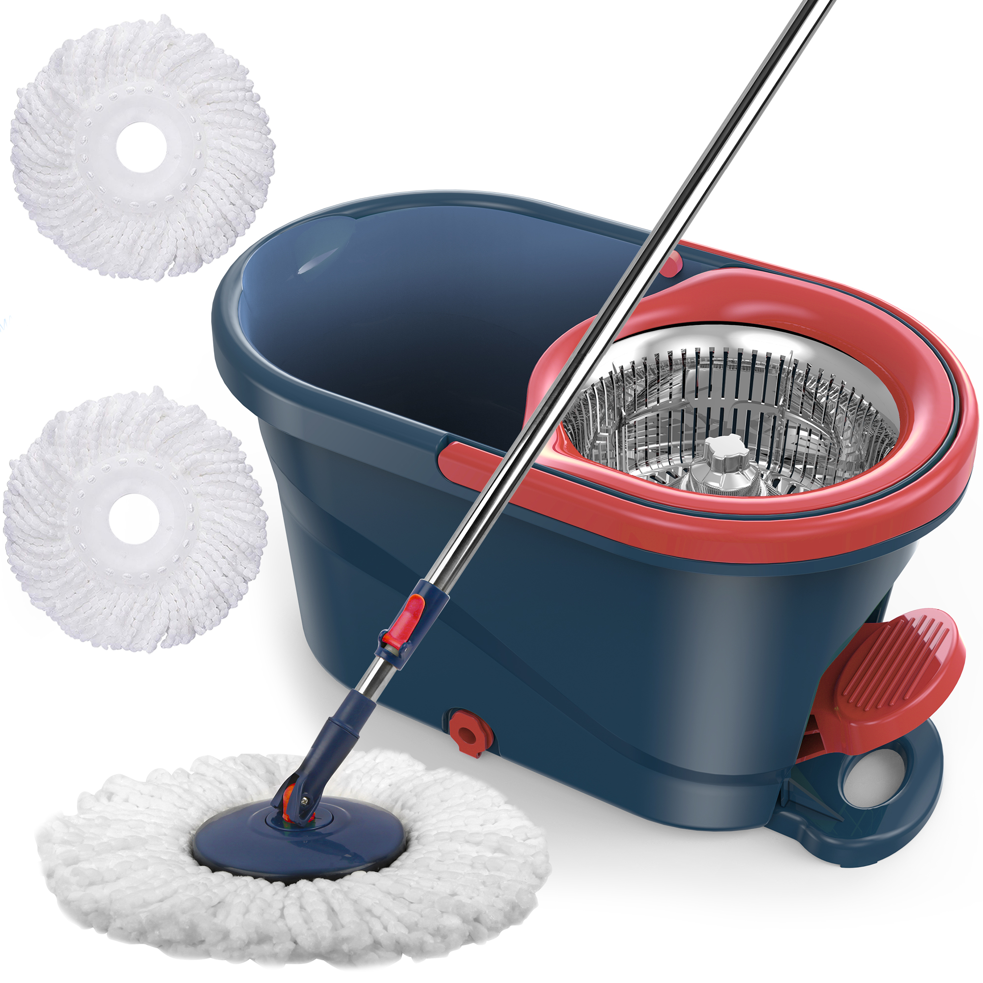 O-Cedar EasyWring Microfiber Spin Mop, Bucket Floor Cleaning System ...