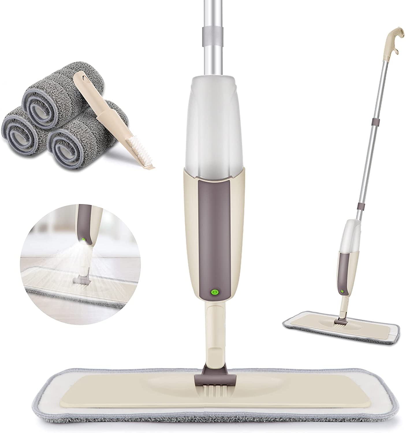 SUGARDAY Microfiber Spray Mops for Floor Cleaning Wet Dry Dust Hardwood ...