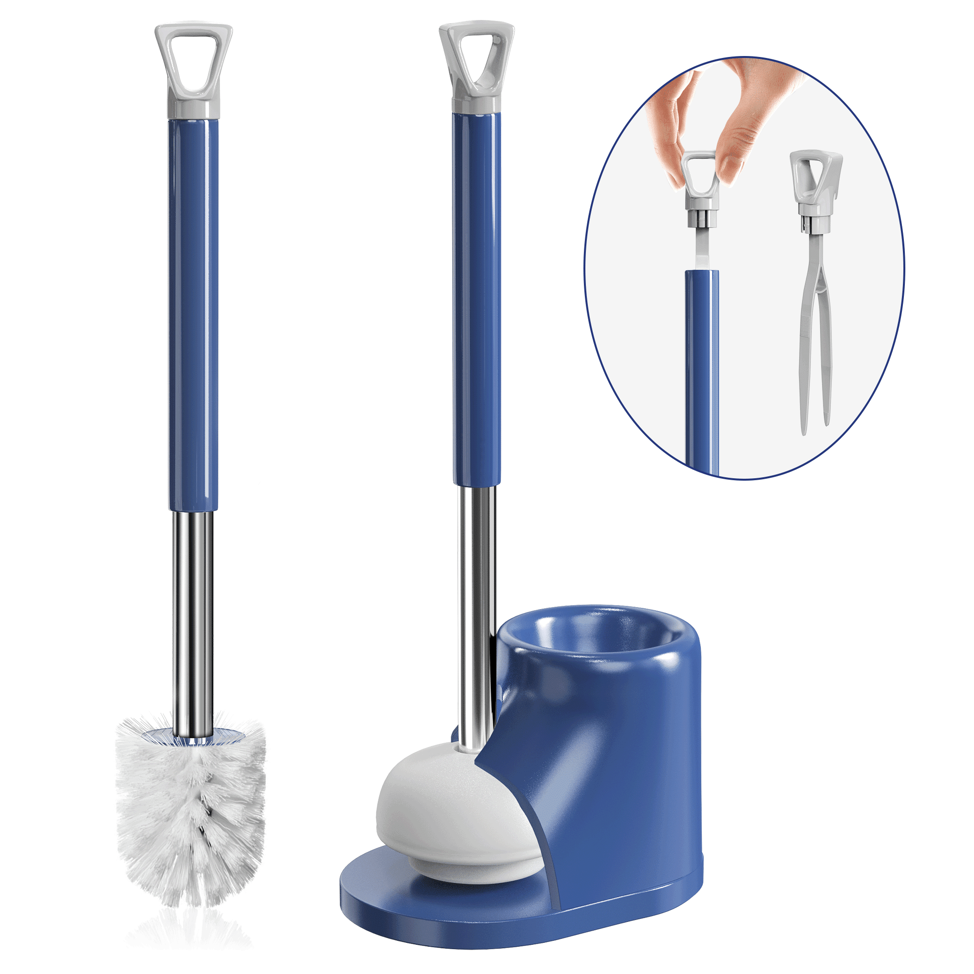 SUGARDAY Toilet Brush and Plunger Combo Set Toilet Bowl Brush and Caddy ...