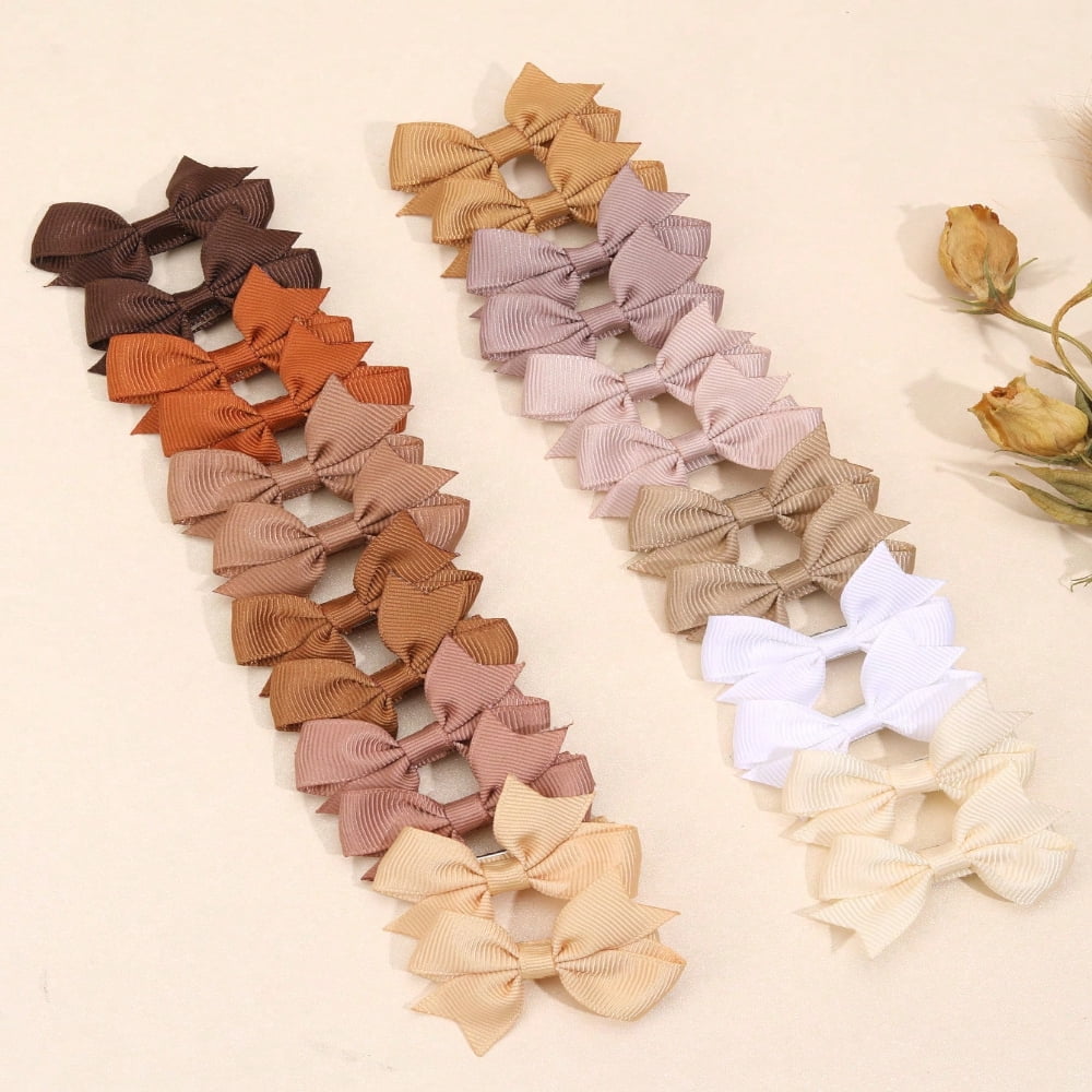 SUGARMOM 24pcs Colorful Ribbon Hair Bows For Dogs And Cats Solid Color ...