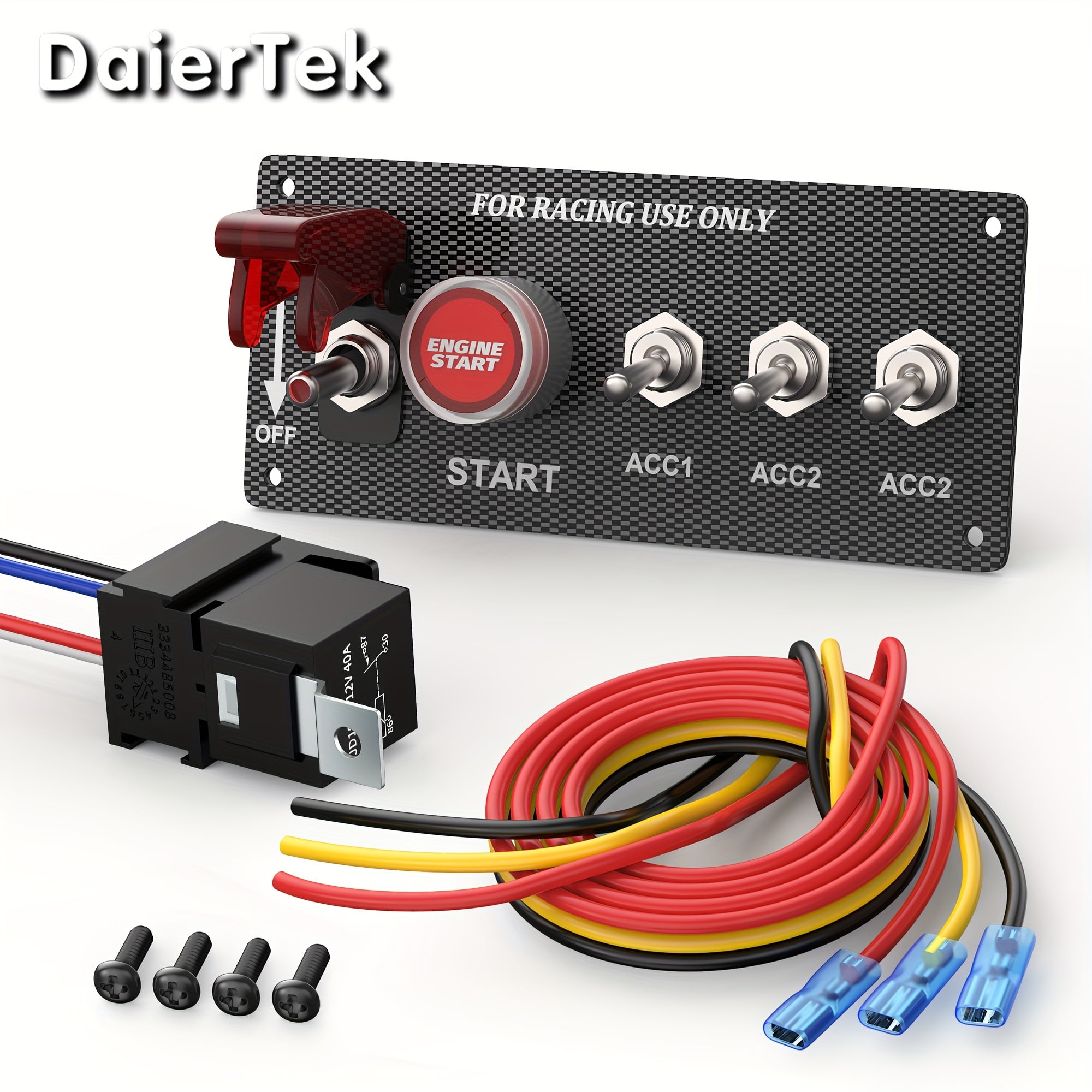 SUGARMOM 5-in-1 Racing Ignition Switch Panel 30A DC 12V Push Start ...