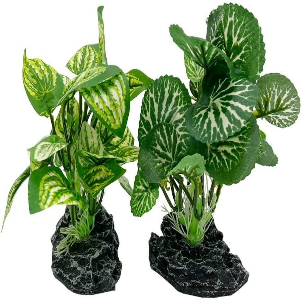 SUGARMOM Aquarium Plants Fish Tank Decorations Plastic Artificial Plant ...