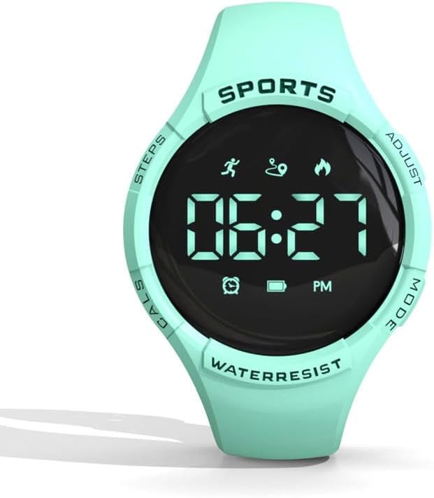 SUGARMOM Fitness Watch (No Need App) Pedometer Watch for Calories ...