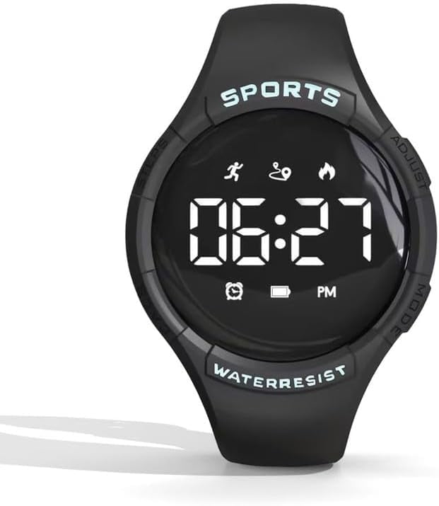 SUGARMOM Fitness Watch (No Need App) Pedometer Watch for Calories ...