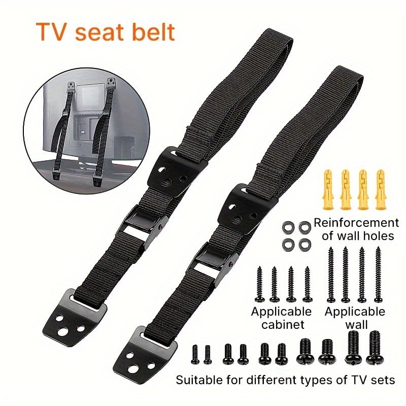 SUGARMOM Heavy-Duty Anti-Tip TV & Furniture Safety Strap Kit 1 Set ...