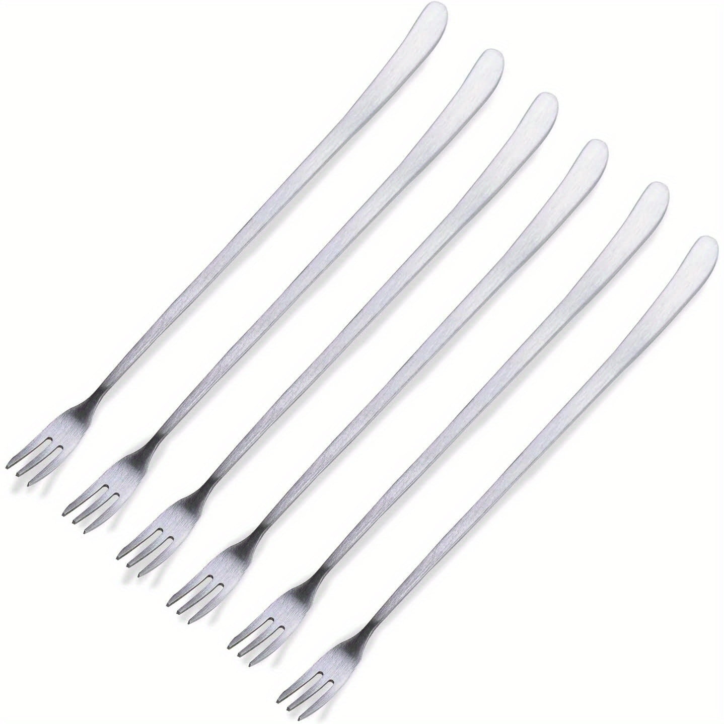 SUGARMOM Long Handle Forks Stainless Steel Dessert Forks Fruits Pickles ...