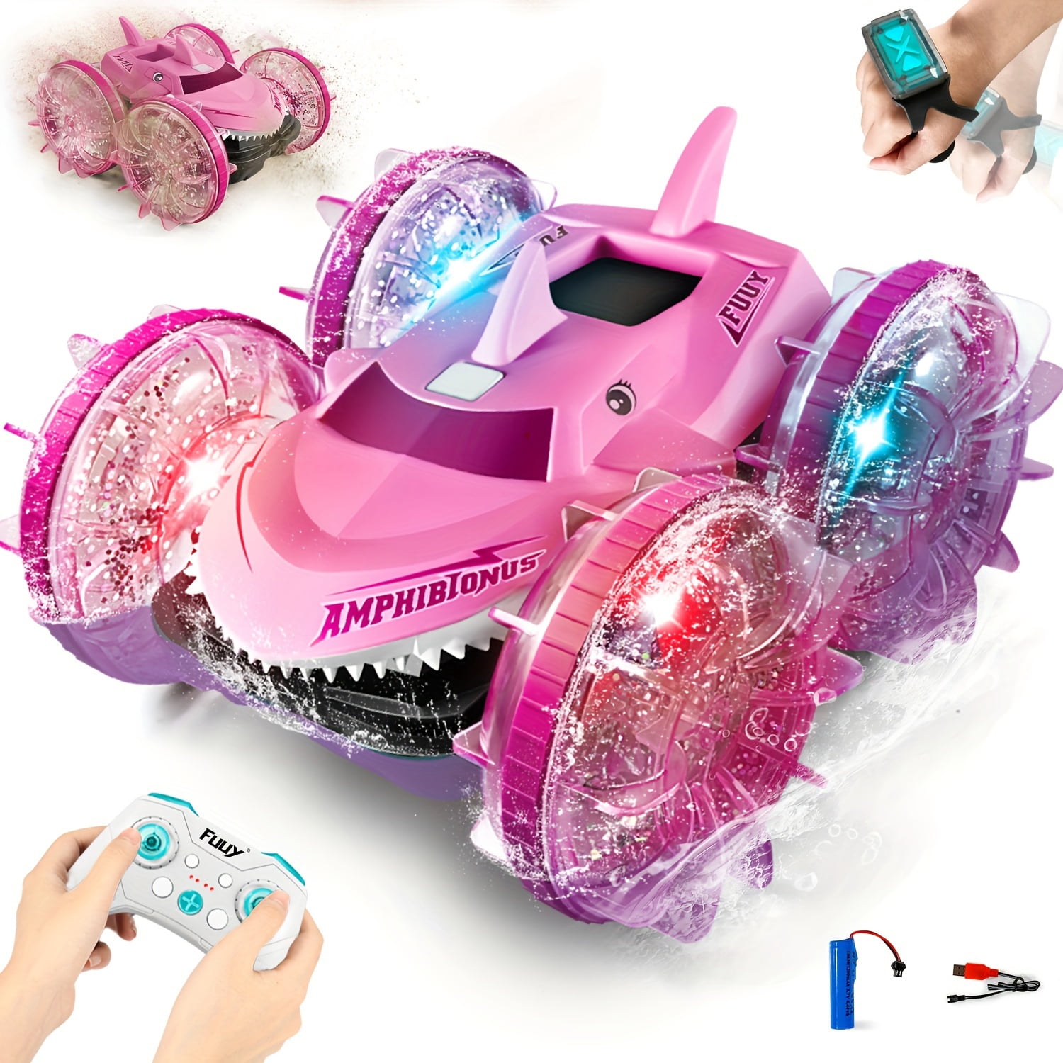 SUGARMOM RC control Shark amphibious vehicle double side drive multi ...