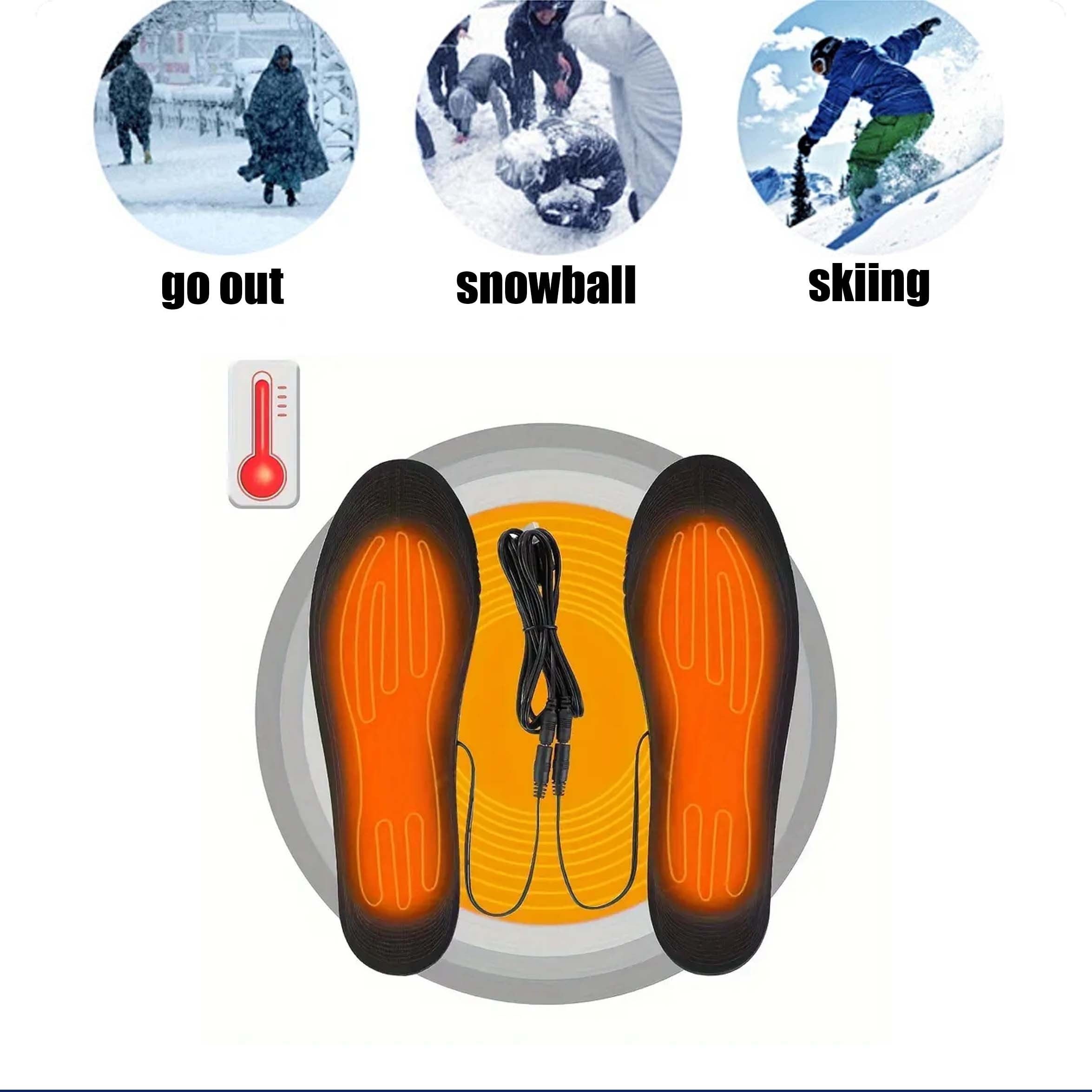 SUGARMOM USB Heated Insoles Customizable Size Washable Quick Warm-Up ...