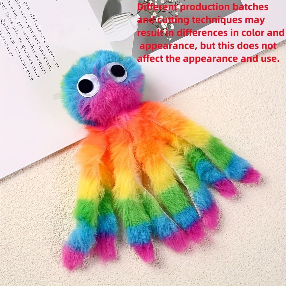 SUGARMOM YIYUANPET Octopus-Shaped Plush Interactive Cat Toy Multi-Color ...