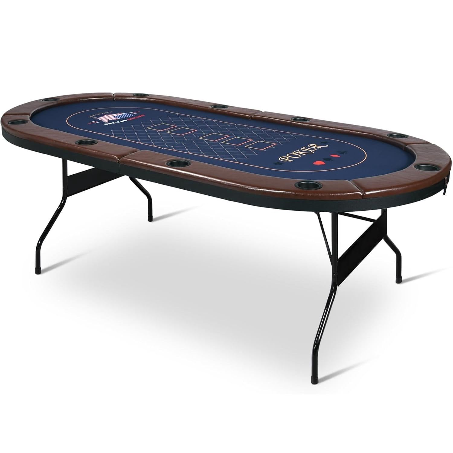 SUGIFT 10 Player Foldable Poker Table, Texas Holdem Table, Folding ...