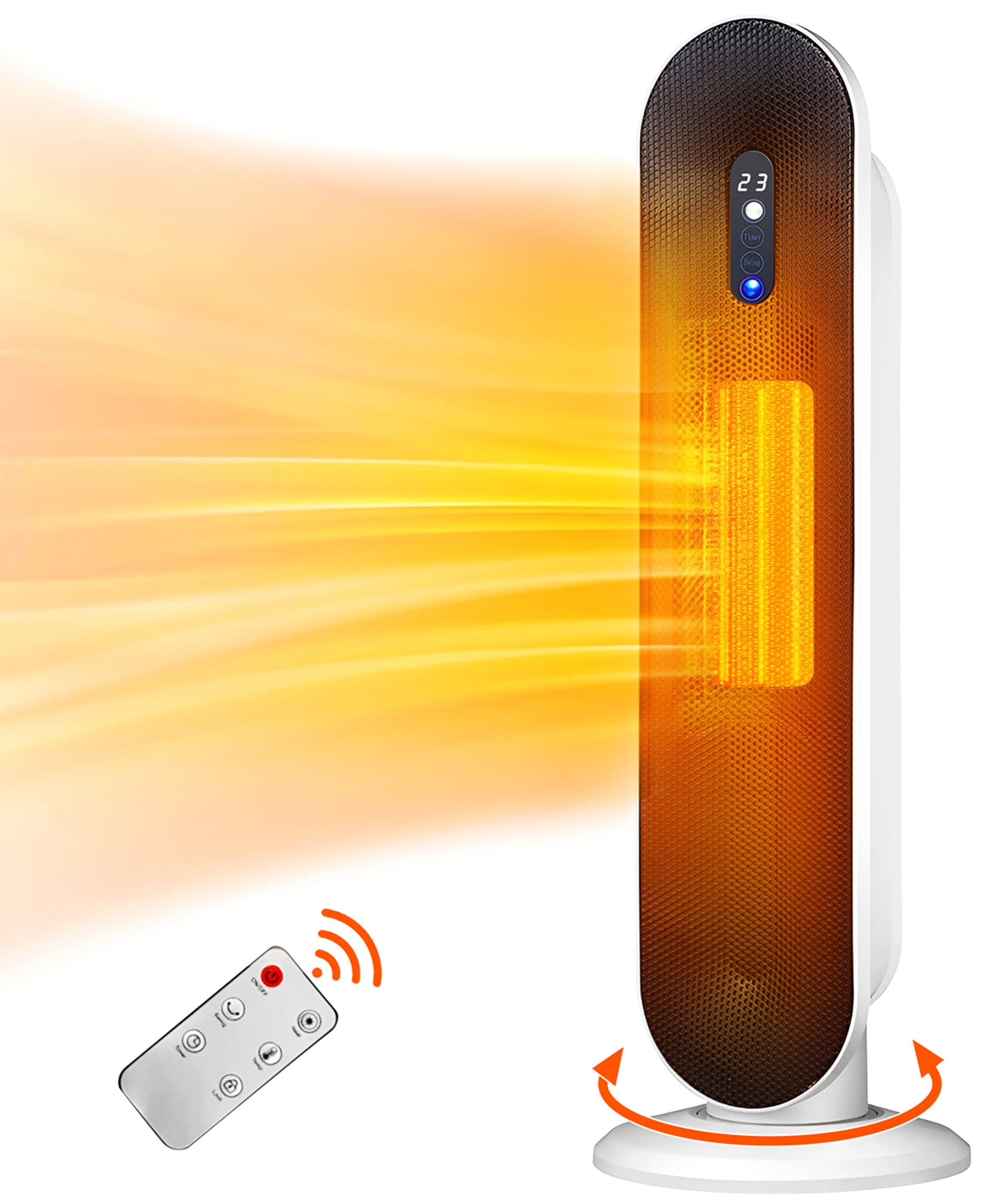SUGIFT Indoor Infrared Oscillating 1500W Ceramic Tower Space Heater ...