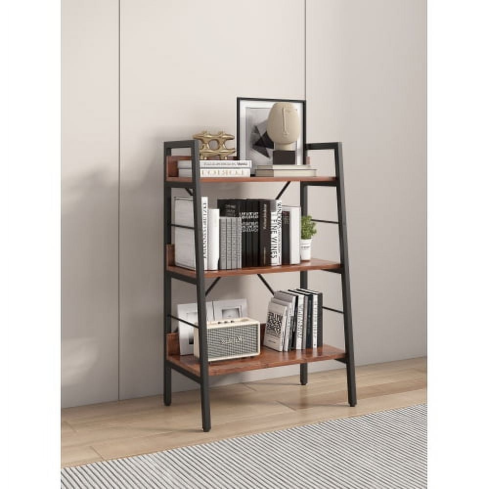 SUGIFT 3 LAYER DISPLAY Bookshelf H Ladder Shelf Storage Shelves Rack ...