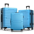 SUGIFT 3 Piece Hardside Luggage Set, 20/24/28 Inch Expandable Suitcase ...