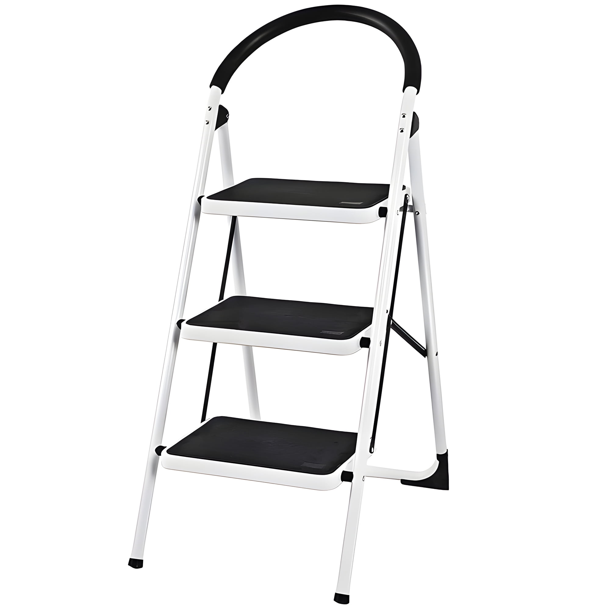 SUGIFT 3 Step Ladder Folding Kitchen Step Stool with Anti-Slip Pedal ...