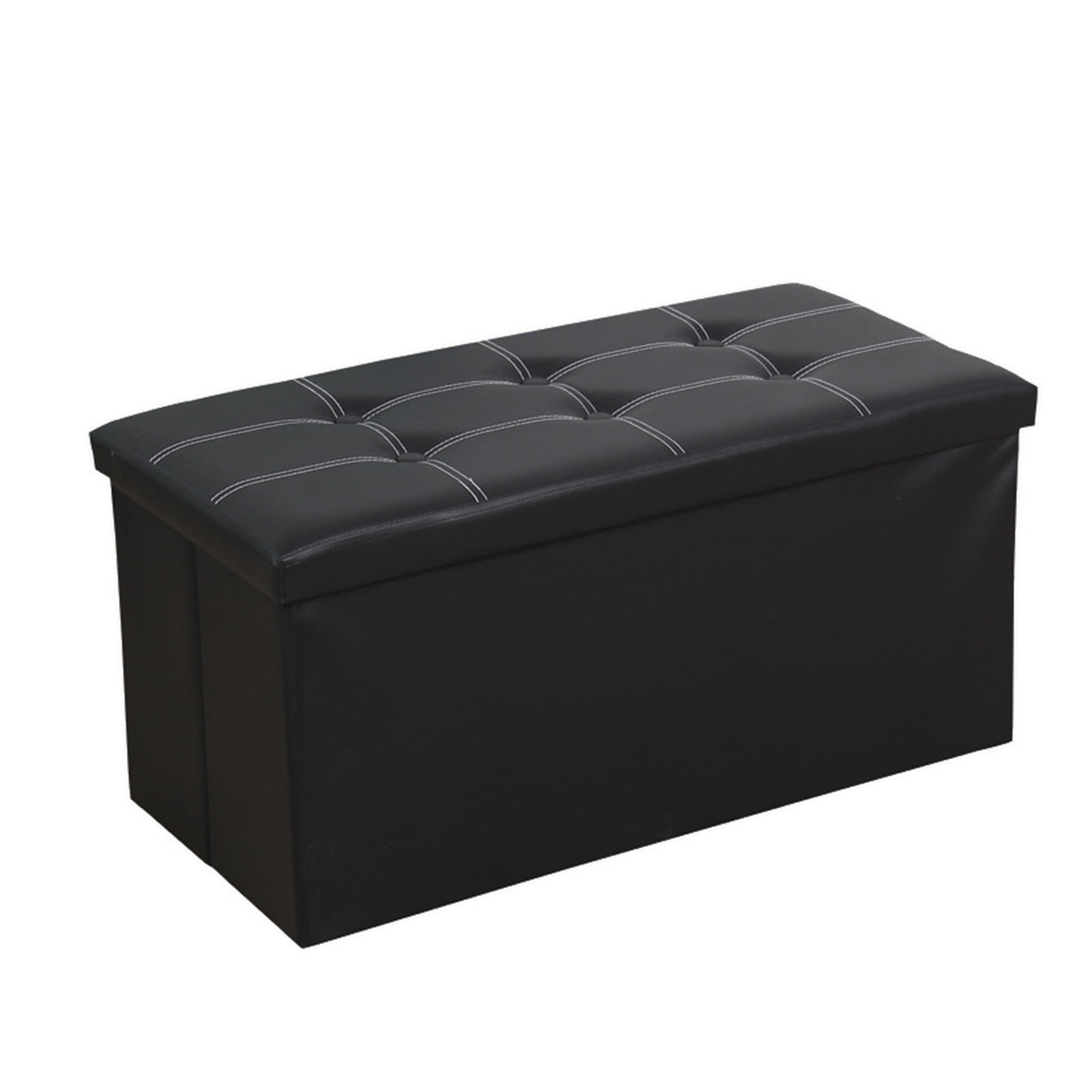 SUGIFT 30 inches Storage Ottoman Bench, Folding Footrest Shoe Bench ...