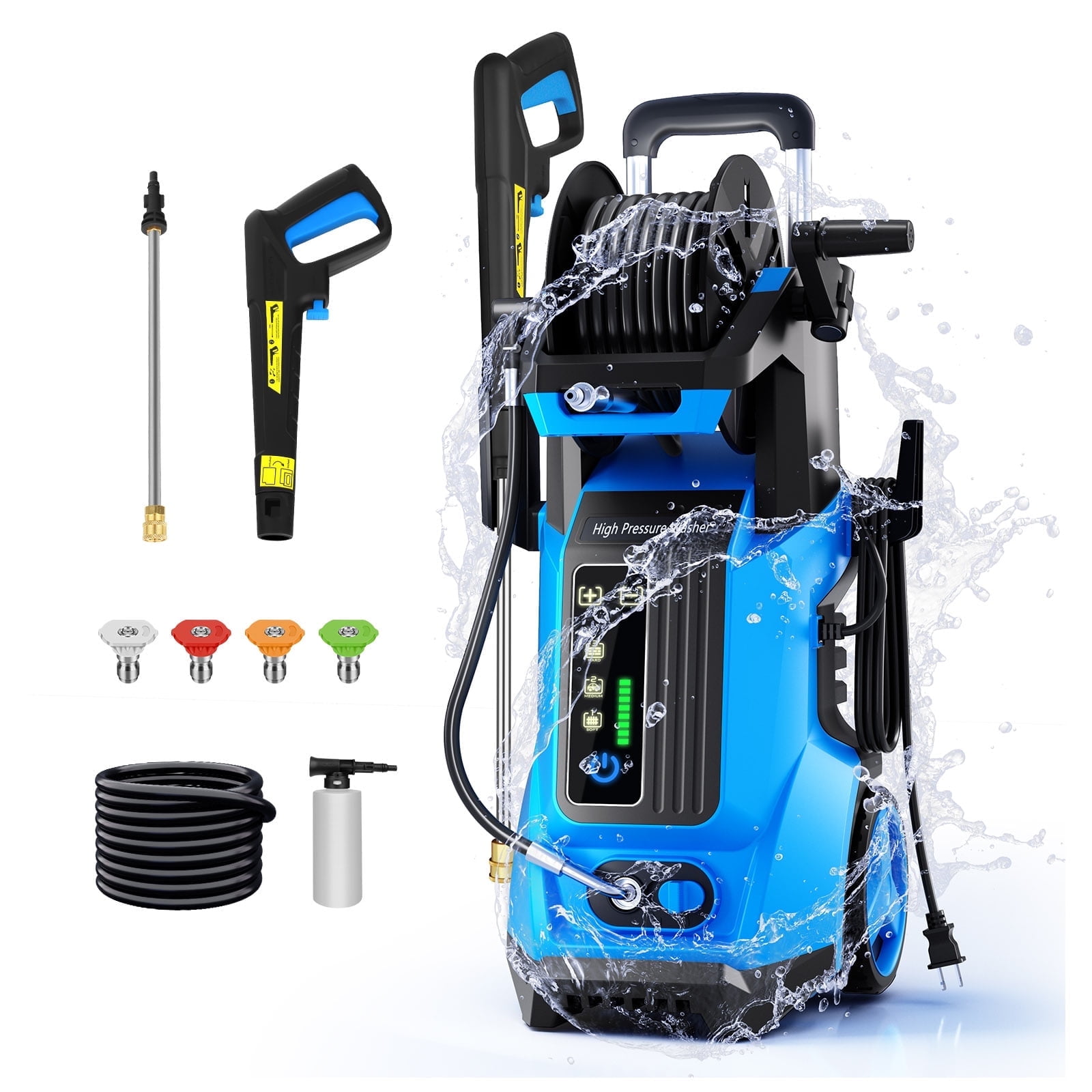 Portable Electric Pressure Washer, 3800 PSI, 2.8 GPM with 4 Nozzles ...